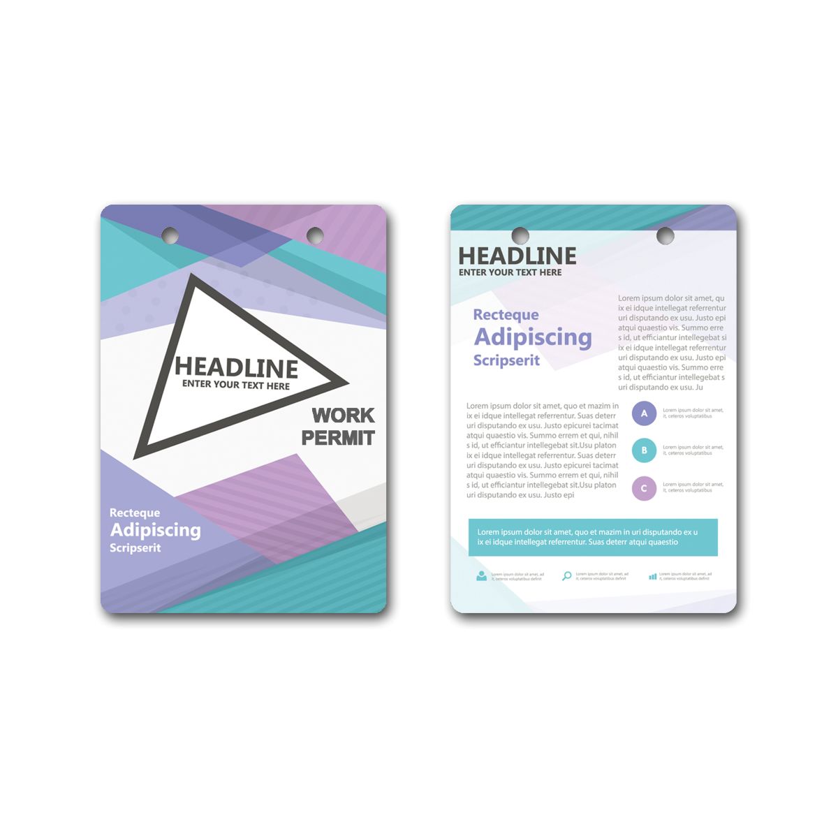 Printed Name Tag - Portrait - Sinovation Promotions